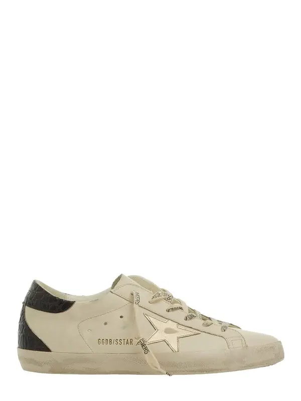 GOLDEN GOOSE Superstar Cocco Print Heel Sneakers - White