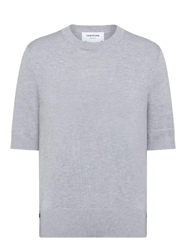 Thom Browne Jersey Stitch Short-sleeve Tee - Grey