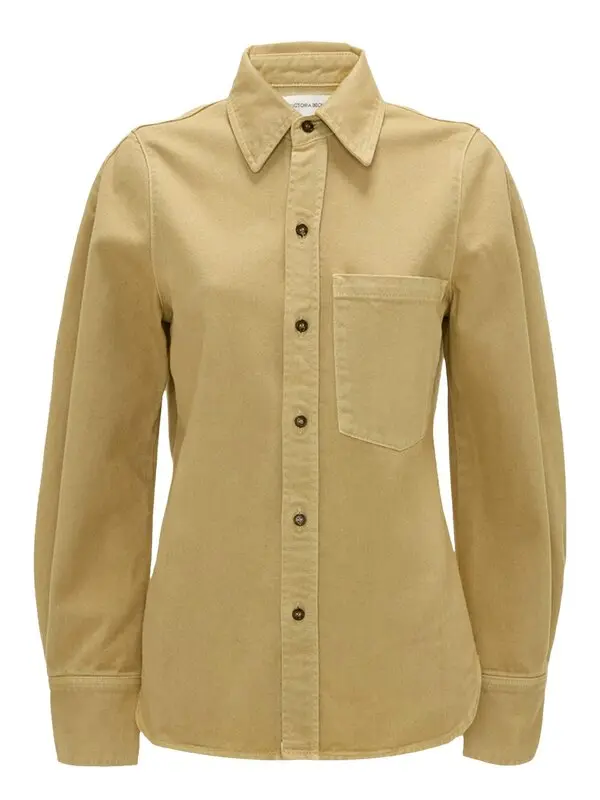 Victoria Beckham Shoulder Detail Slim Shirt - Yellow