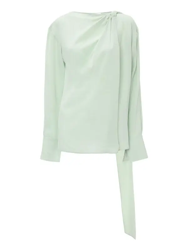 Victoria Beckham Twist Detail Scarf Top - Green