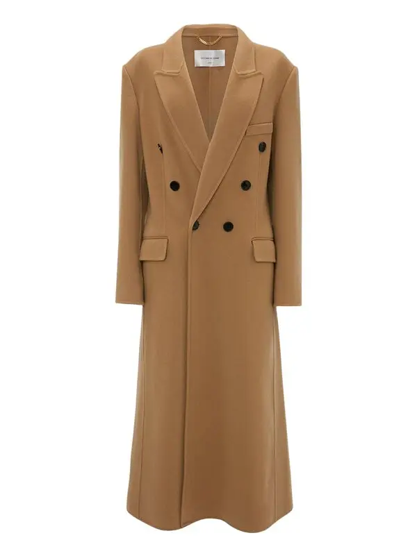 Victoria Beckham Double Faced Overcoat - Brown