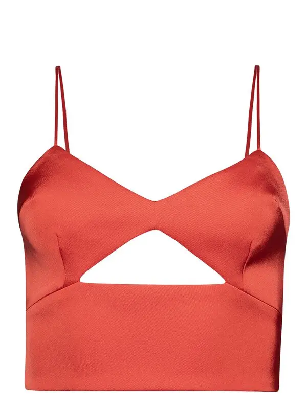 David Koma Cutout Detail Cami Top - Red