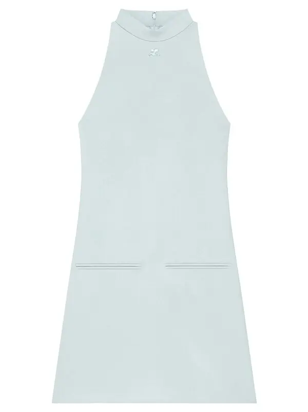 COURREGES Heritage Crepe A-line Dress - Blue