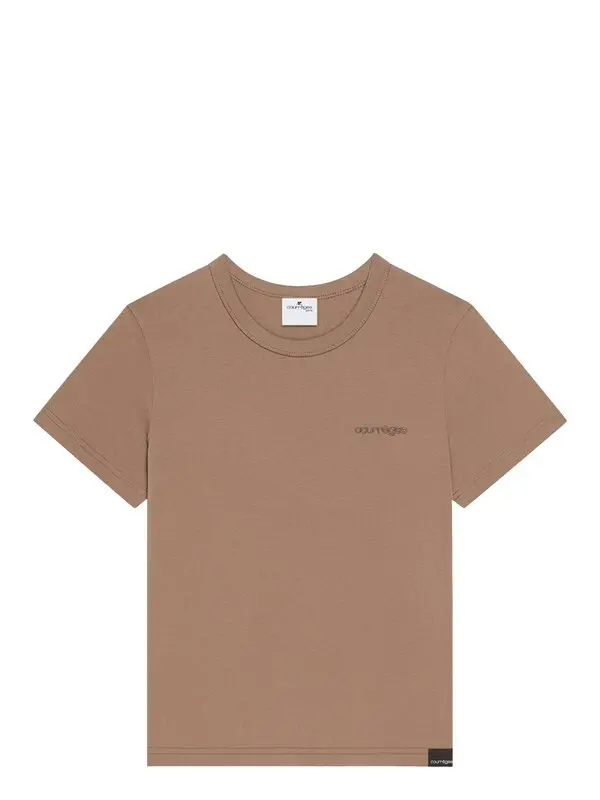 COURREGES Embroidered T-shirt - Brown