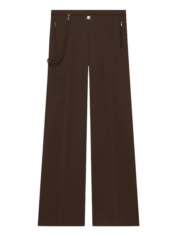 COURREGES Flare Interlock Tracksuit Pants - Brown