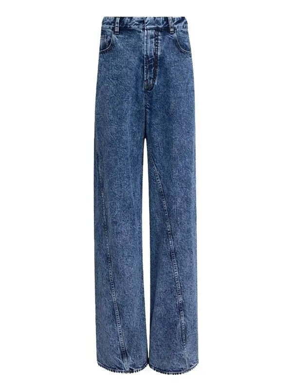 Alaïa Twisted Full Length Pants - Blue
