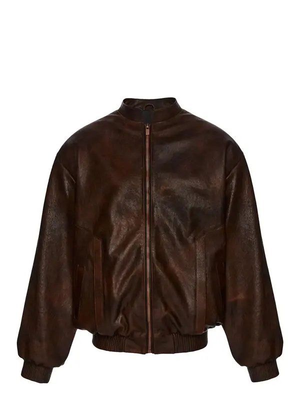 Magda Butrym Leather Jacket - Brown