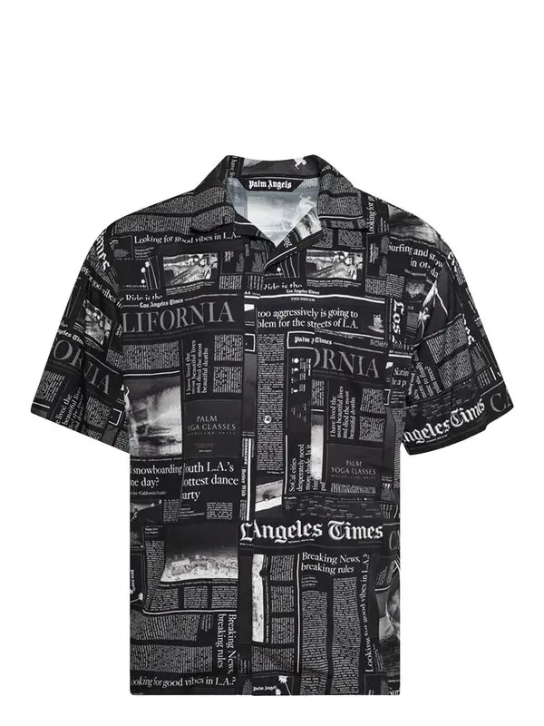 Palm Angels X La Times News Shirt - Black