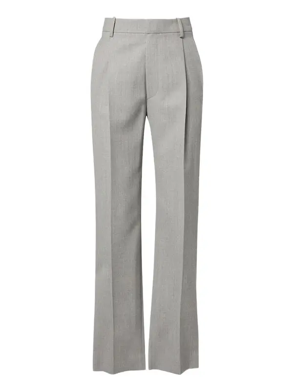 Victoria Beckham Drop-waist Straight Leg Trousers - Grey