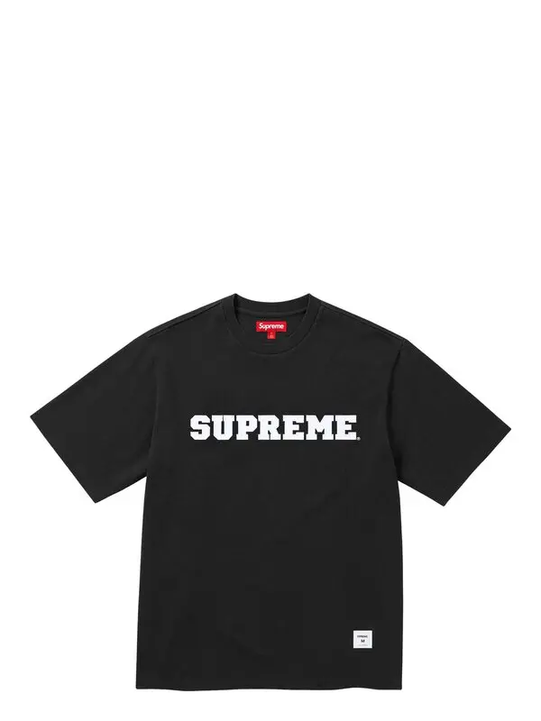 Supreme Collegiate Appliqué Short-sleeve Top - Black