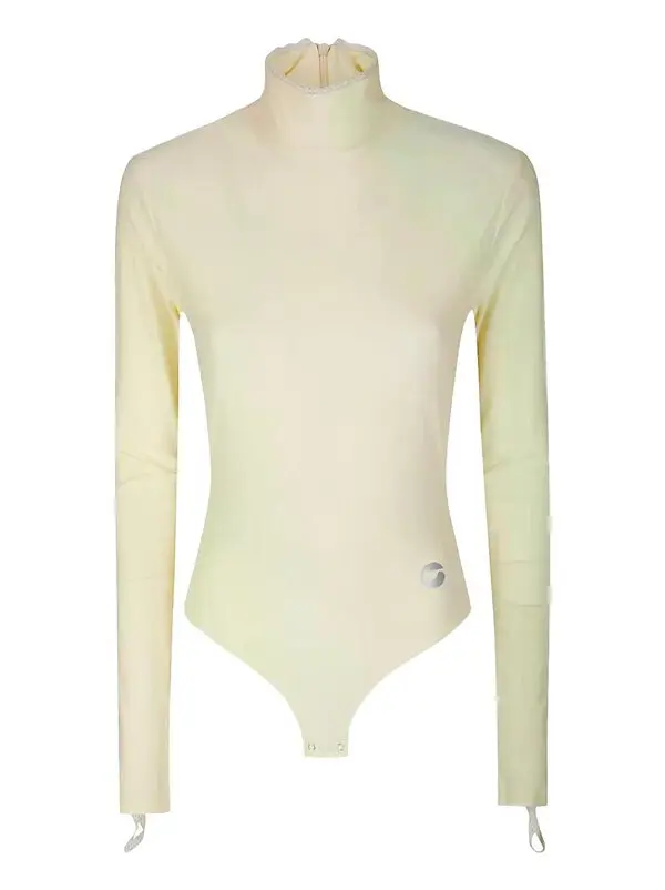 Coperni High-neck Long-sleeve Bodysuit - Yellow