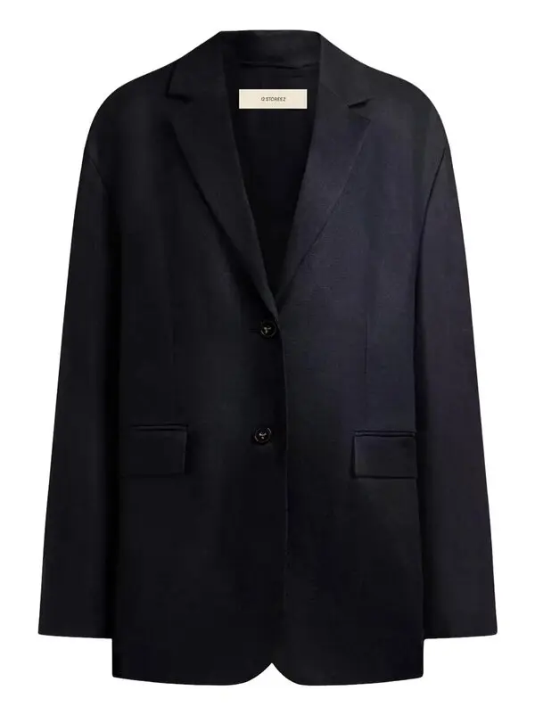 12 STOREEZ Button-fastening Tailored Blazer - Black