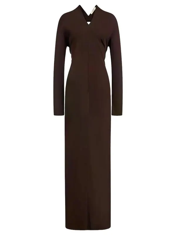 12 STOREEZ Open-back Maxi Dress - Brown