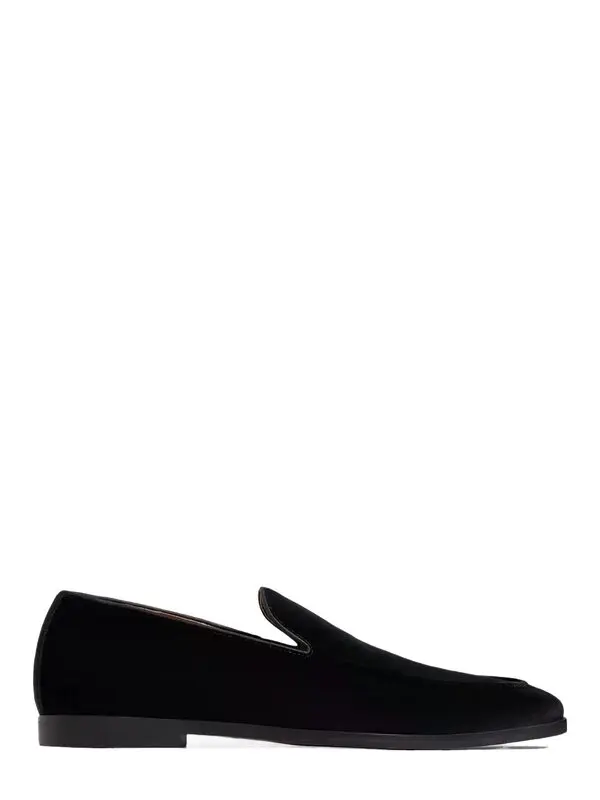 12 STOREEZ Velvet Loafers - Black