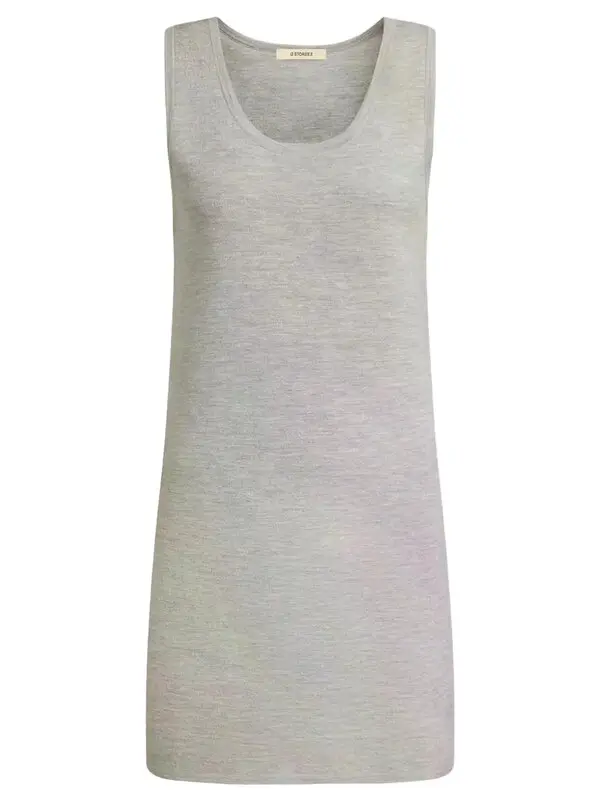 12 STOREEZ Sleeveless Scoop Neck Dress - Grey