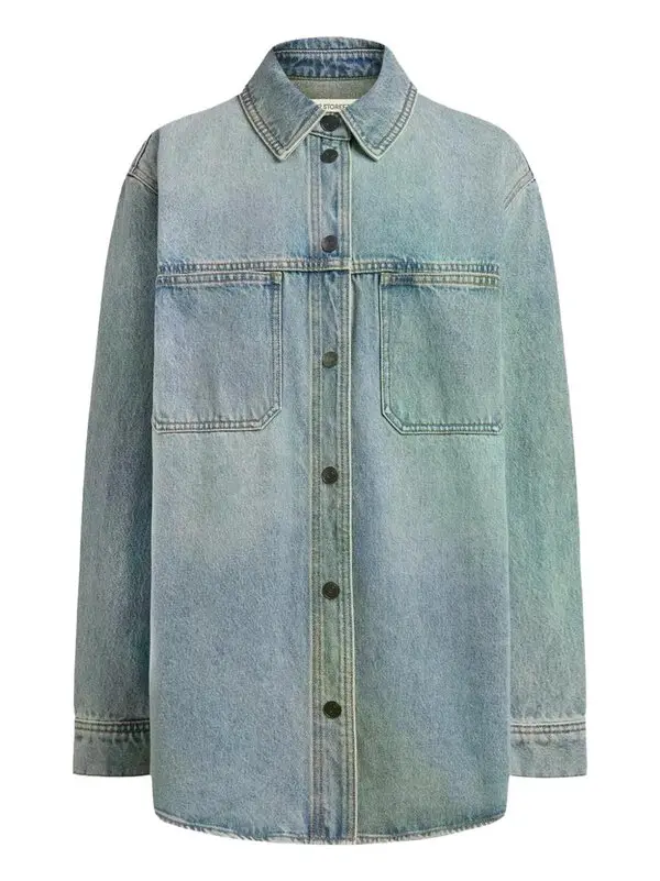 12 STOREEZ Denim Shirt - Blue