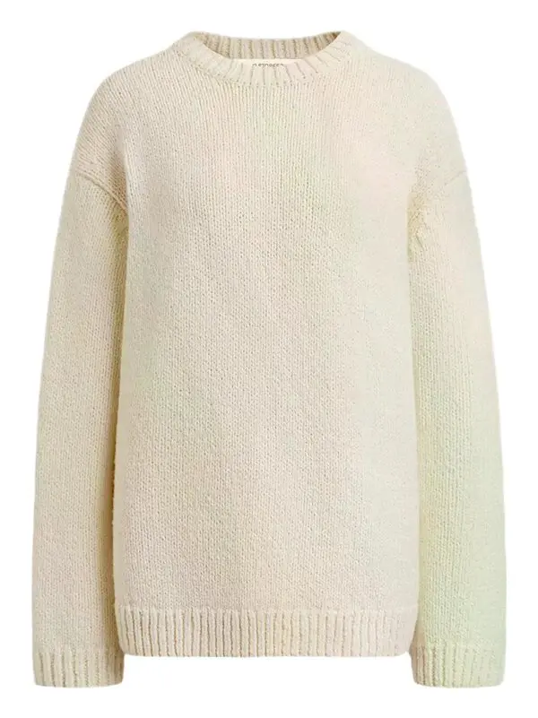 12 STOREEZ Round Neck Sweater - Neutrals