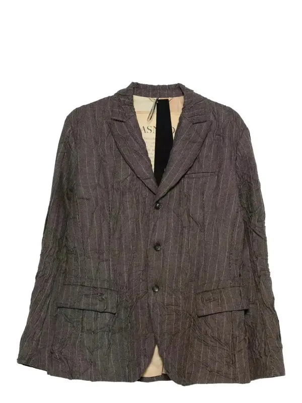 Masnada Pin-striped Blazer - Brown