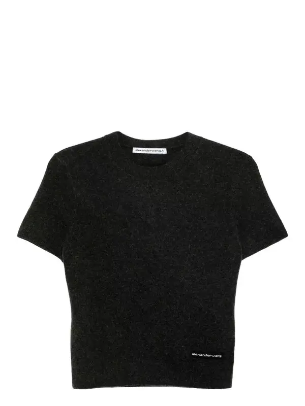 Alexander Wang Logo-patch Top - Dark Grey
