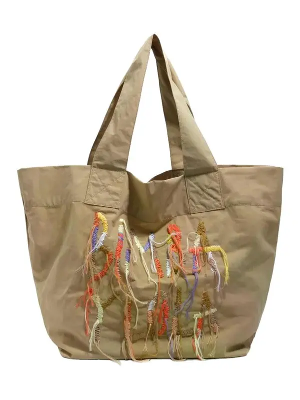 Bimba Y Lola Logo-embroidered Tote - Neutrals