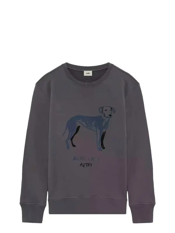 AUTRY Printed Long Sleeve Sweatshirt - Grey