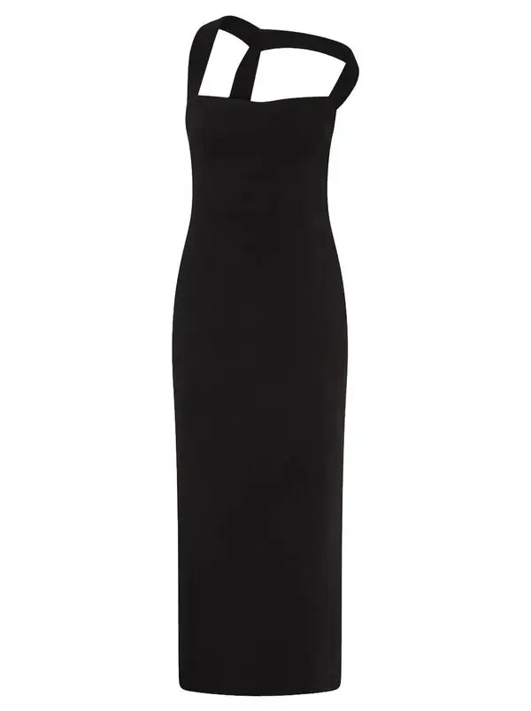 Rachel Gilbert Strappy Midi Dress - Black
