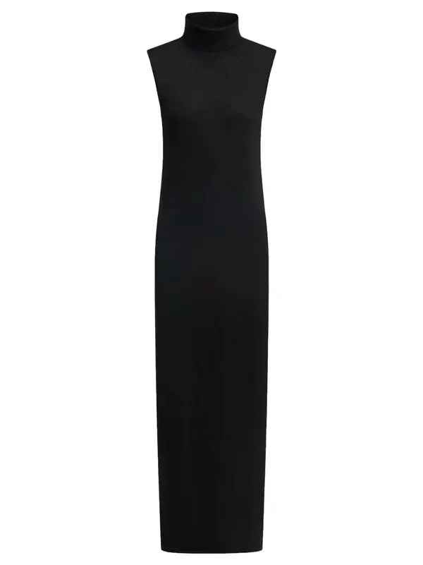 12 STOREEZ Roll-neck Maxi Dress - Black