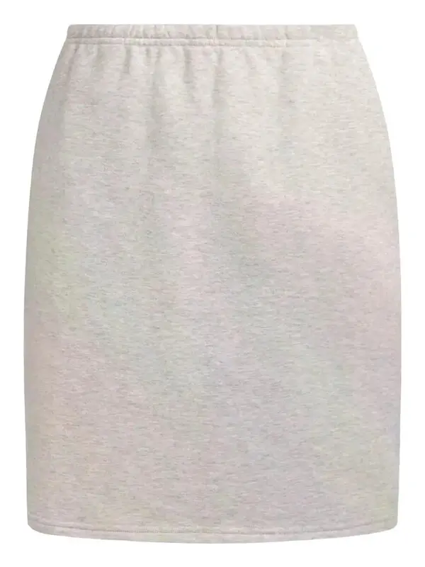 12 STOREEZ Drawstring Waist Terry Skirt - Grey