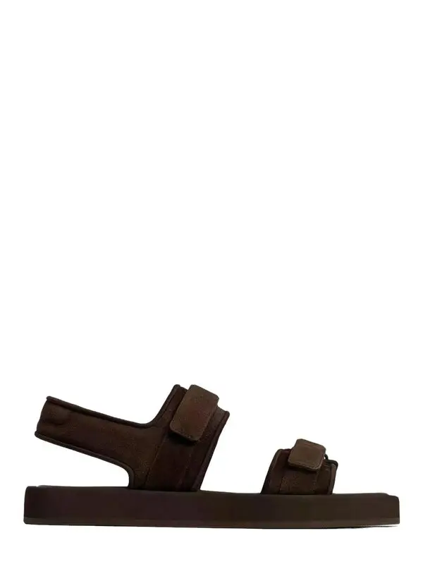 12 STOREEZ Suede Sandals - Brown