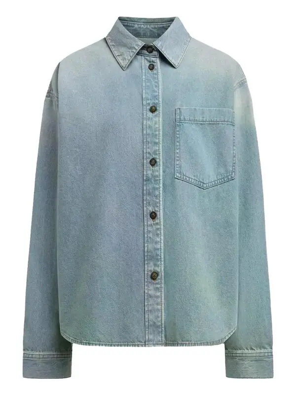 12 STOREEZ Denim Shirt - Blue