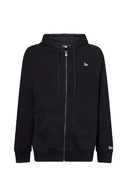 New Era Premium Essential Oversized Cotton-jersey Hoody - Black