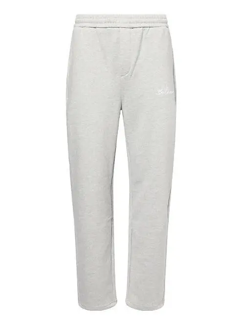 BELIER Logo-embroidered Straight-leg Cotton-jersey Jogging Bottoms - Grey Marl