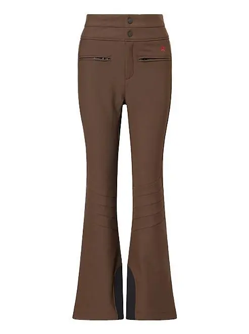 Perfect Moment Aurora High-rise Flared Softshell Ski Trousers - Chocolate