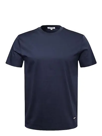 BELIER Mercerised Short-sleeve Cotton T-shirt - Navy