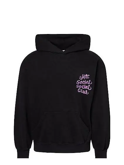 ANTI SOCIAL SOCIAL CLUB Logo-print Cotton-jersey Hoody - Black
