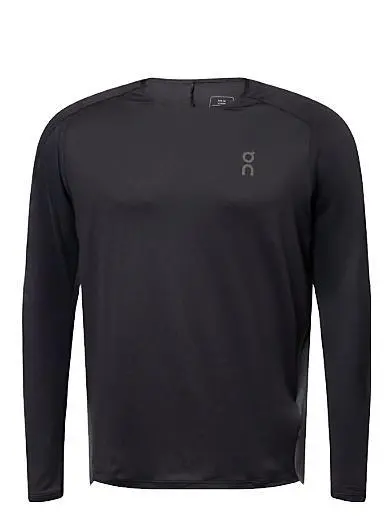 On Performance Long-sleeve Stretch-woven T-shirt - Black/eclipse