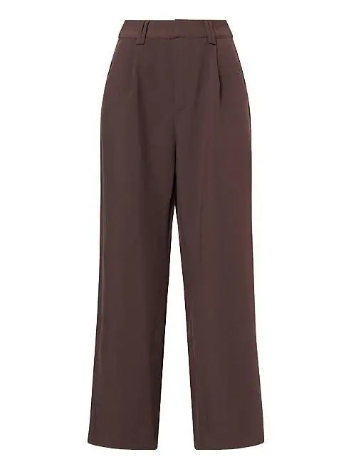 Dissh Elle Wide-leg Stretch-woven Trousers - Dark Chocolate