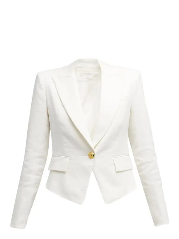 Veronica Beard Hosanna Linen Dickey Jacket - White