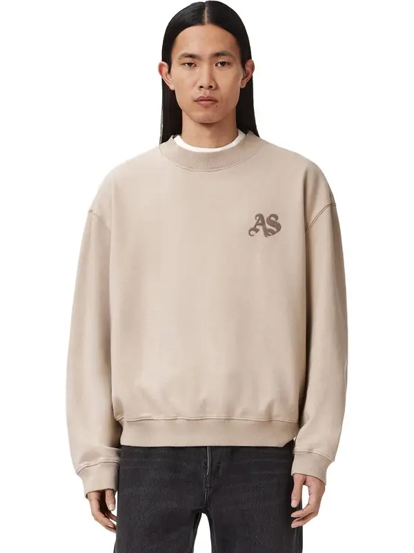 ALLSAINTS Icon Oversized Sweatshirt - Sandstone Brown