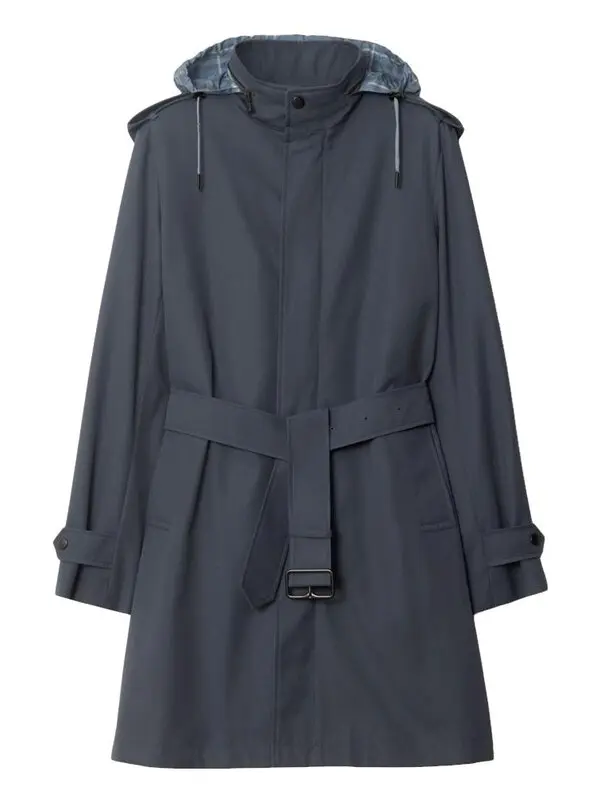 Burberry Mid-length Cotton Trench Coat - Magnet