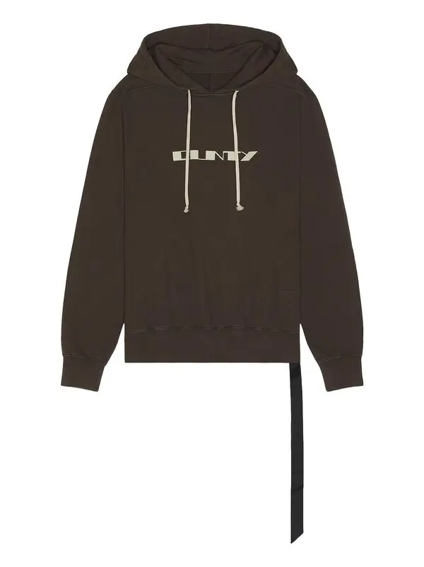 Rick Owens Oversized Hoodie In Scab - Dark Dust & Pearl