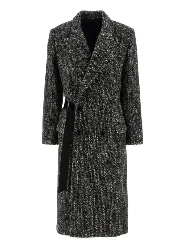Isabel Marant Ebyane Herringbone Virgin Wool-blend Coat - Black