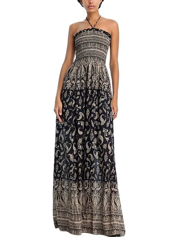 Veronica Beard Ayanna Printed Maxi Dress - Black Multi