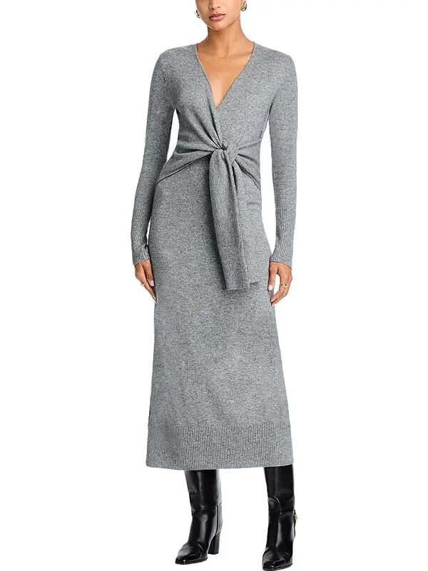 Veronica Beard Salomez Merino Wool & Cashmere Midi Dress - Medium Heather