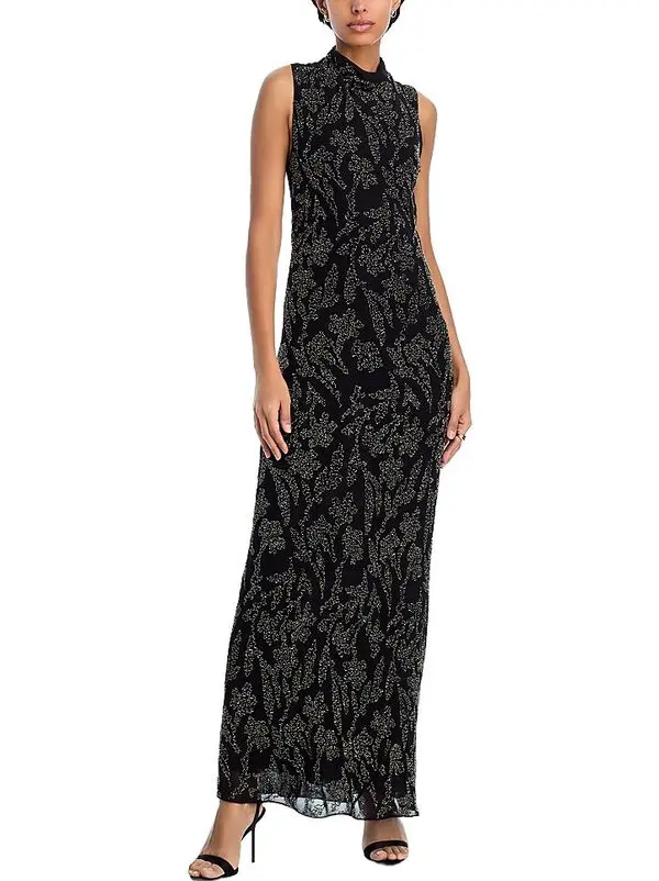 Veronica Beard Sylven Beaded Maxi Dress - Black