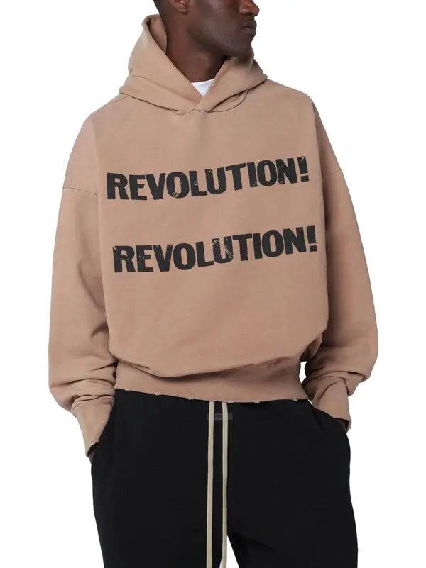 Fear Of God Revolution! Cotton Hoodie - Beige