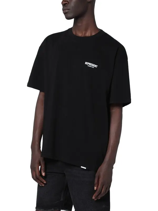 REPRESENT Cotton T-shirt With Logo - Black