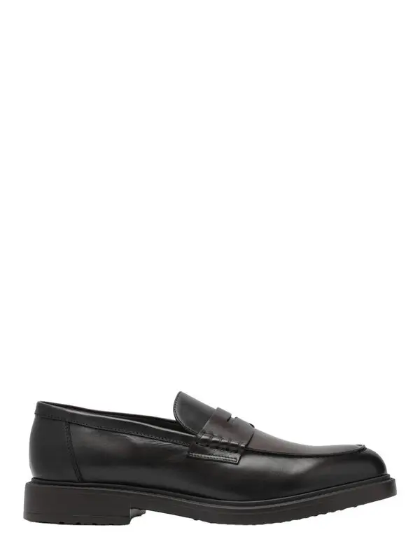 DOUCAL'S Leather Penny Loafer - Brown
