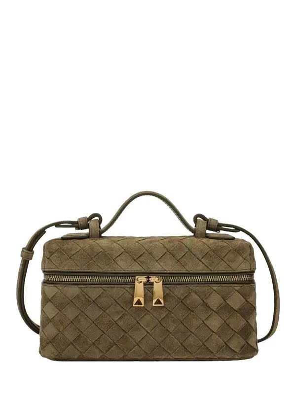 Bottega Veneta Vanity Case Mud Suede Bag - Beige