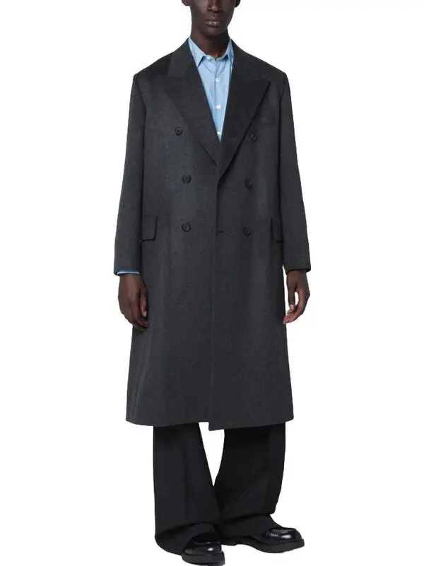 Auralee Cashmere Double-breasted Coat - Grey
